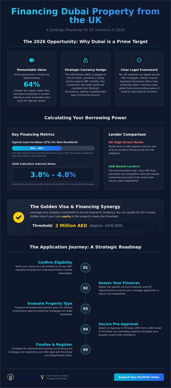 Financing Property in Dubai from the UK: The 2026 Investor’s Guide
